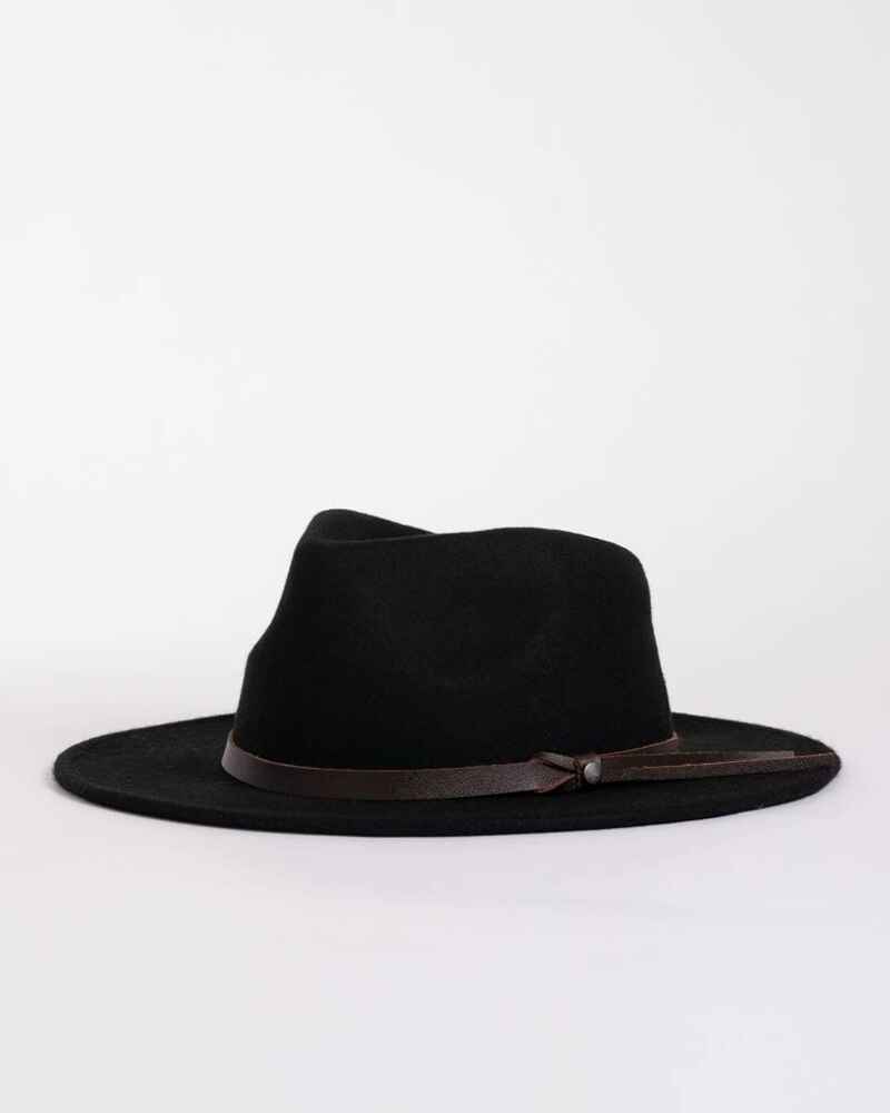 RUSTY MENS NED FELT HAT - BLACK - - RUSTY S22