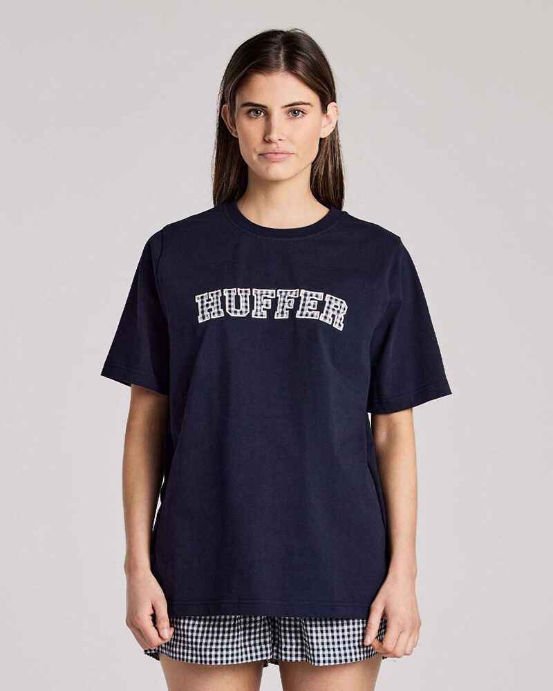 HUFFER LADIES FREE TEE - TAYLOR - NAVY - Womens-Top : Sequence Surf ...