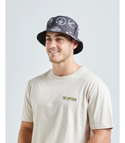 MAD HUEYS HOOKED FOR LIFE REVO BUCKET HAT - BLACK - - MAD HUEYS S22