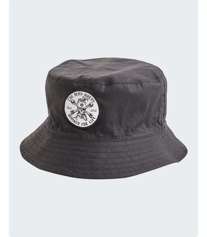 MAD HUEYS HOOKED FOR LIFE REVO BUCKET HAT - BLACK - - MAD HUEYS S22