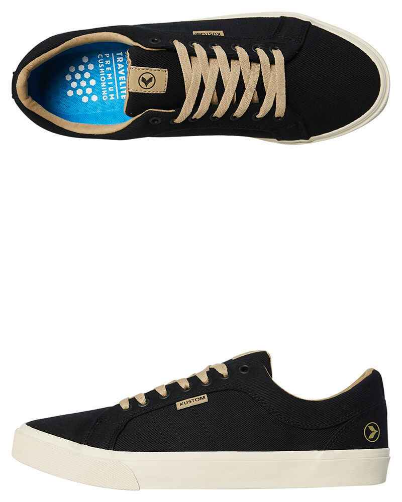 KUSTOM HIGHLINE CLASSIC SHOE - BLACK - Footwear-Shoes : Sequence Surf ...