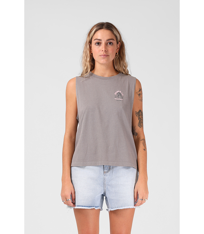 RPM LADIES SHAKA MUSCLE - WASH GREY - Womens-Top : Sequence Surf Shop ...