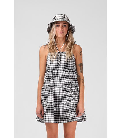 RPM LADIES BUCKET HAT - BLACK / WHITE GINGHAM - Womens-Accessories ...