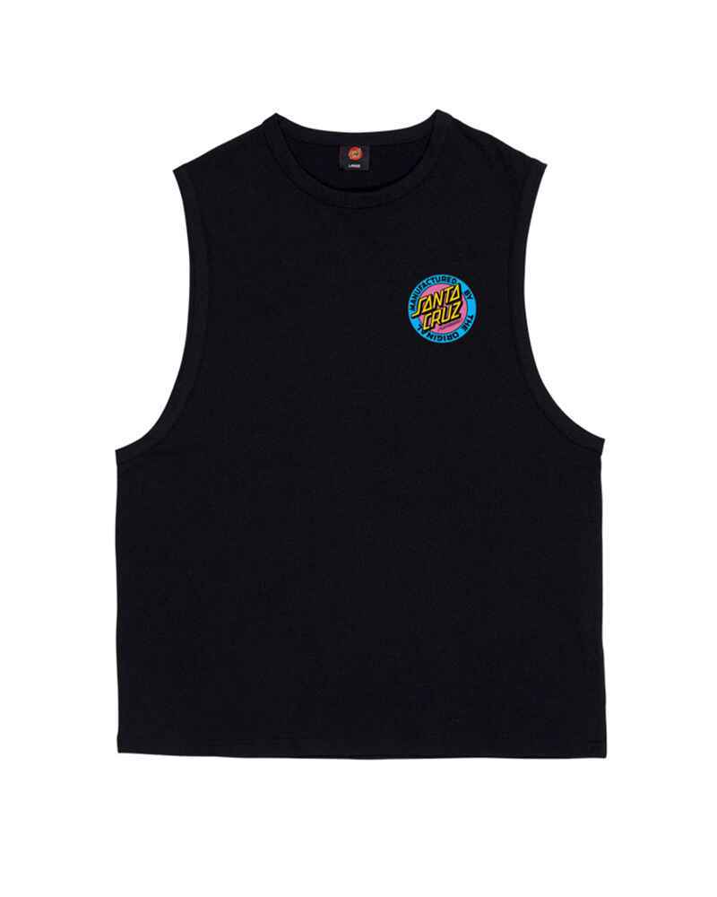 SANTA CRUZ MENS MFG DOT RETRO MUSCLE - BLACK - Mens-Tops : Sequence ...