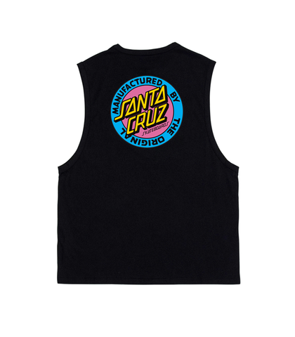 SANTA CRUZ MENS MFG DOT RETRO MUSCLE - BLACK - Mens-Tops : Sequence ...