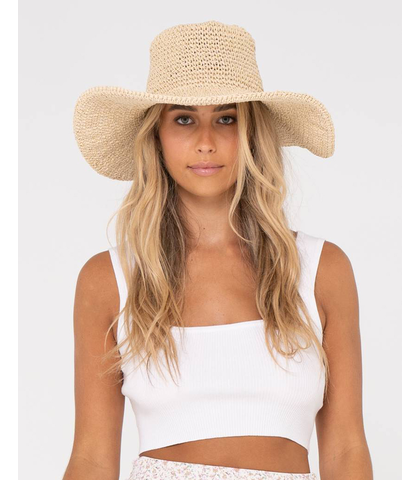 RUSTY LADIES ROMANCE STRAW HAT - NATURAL - Womens-Accessories ...