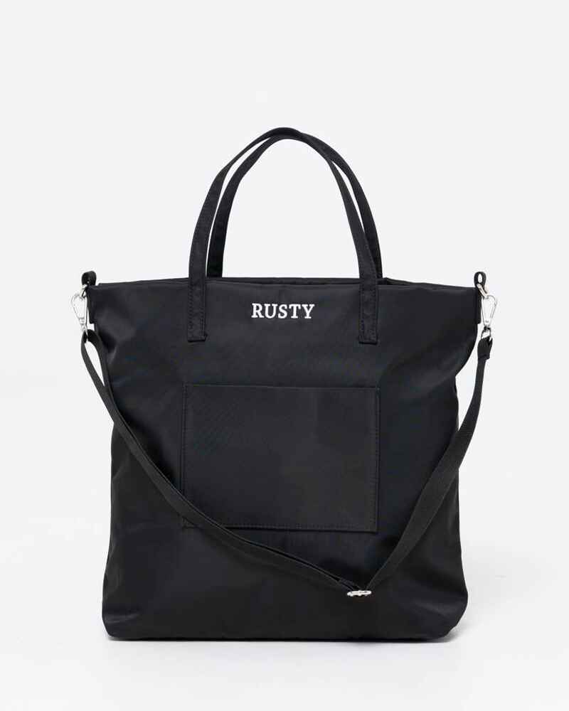 RUSTY LADIES MARATHON NYLON TOTE BAG - BLACK - Womens-Accessories ...