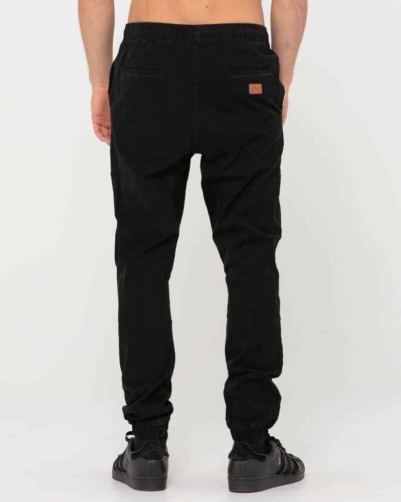 RUSTY MENS HOOK OUT ELASTIC WAIST PANT - BLACK - Mens-Bottoms ...