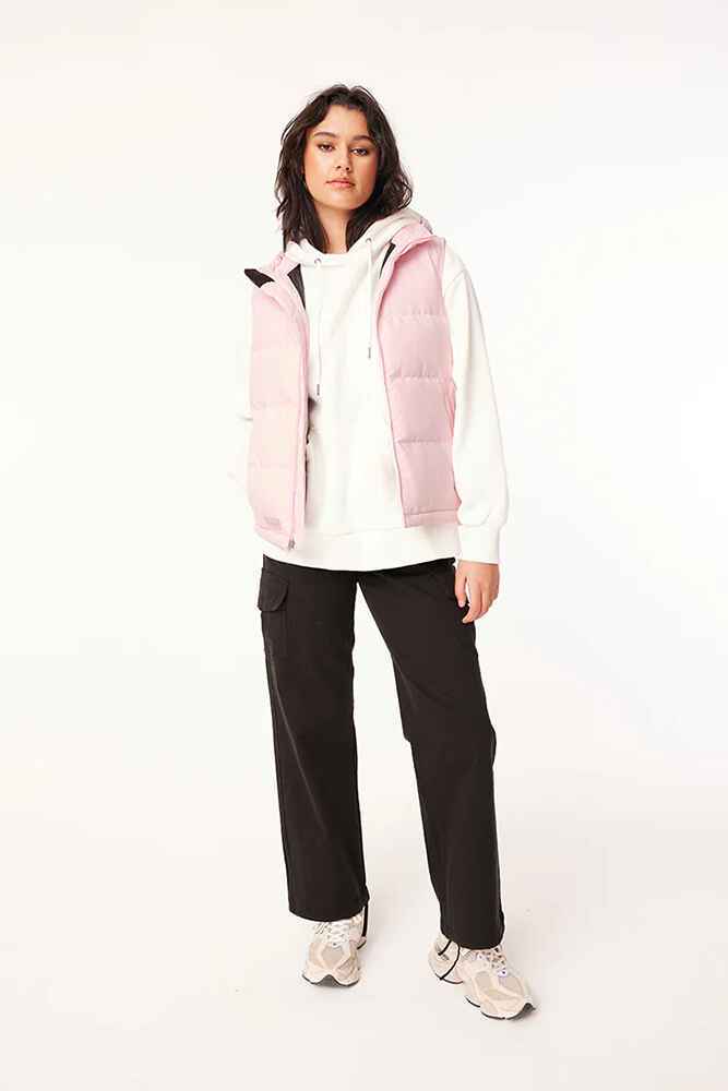 HUFFER LADIES CLASSIC DOWN PUFFER VEST - BLUSH PINK - Womens-Top ...