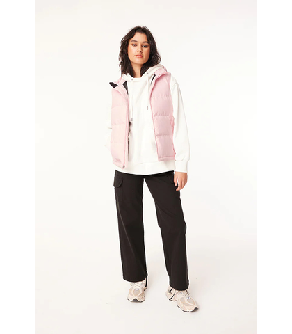 HUFFER LADIES CLASSIC DOWN PUFFER VEST - BLUSH PINK - Womens-Top ...