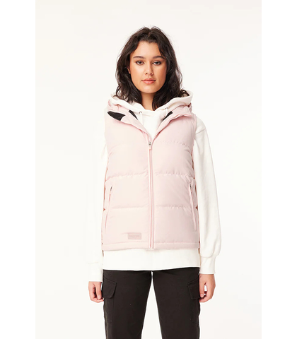 HUFFER LADIES CLASSIC DOWN PUFFER VEST - BLUSH PINK - Womens-Top ...