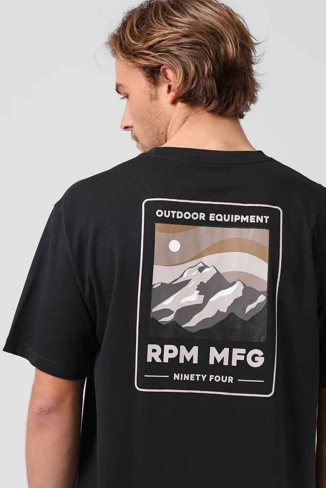 RPM MENS ALPINE TEE - WASH BLACK - Mens-Tops : Sequence Surf Shop - RPM W23