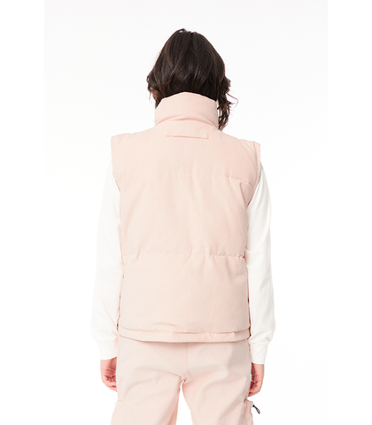 HUFFER LADIES TAYLOR CORD PUFFER VEST - BLUSH PINK - Womens-Top ...
