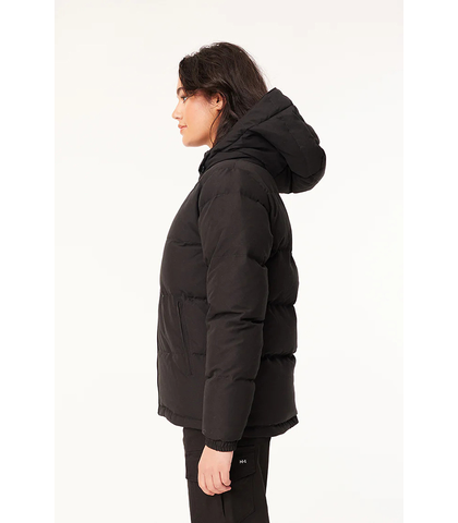 HUFFER LADIES CLASSIC DOWN PUFFER JACKET - BLACK - Womens-Top ...