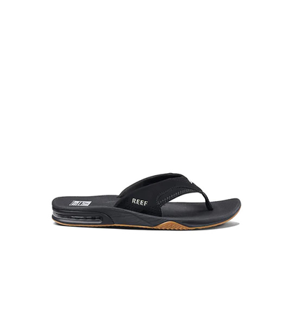 REEF FANNING JANDAL - BLACK / SILVER - Footwear-Mens Jandals : Sequence ...