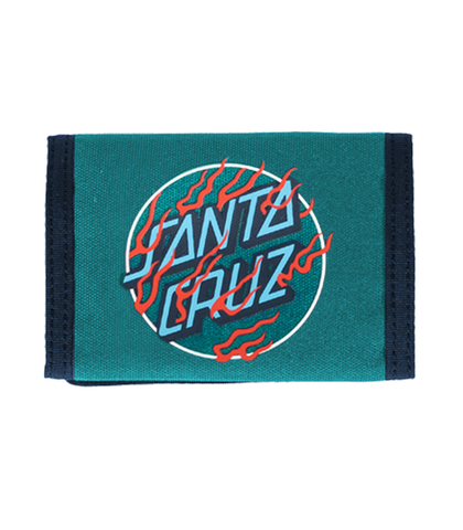 SANTA CRUZ INFERNO DOT WALLET - TEAL - - SANTA CRUZ SK8 S23