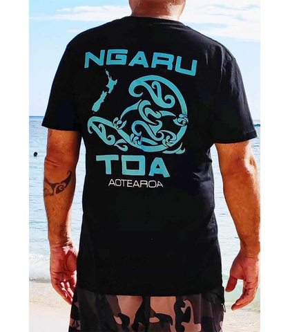 NGARU TOA FOREVER S/S TEE - BLACK / BLUE - Mens-Tops : Sequence Surf ...