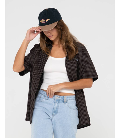 RUSTY MENS BLIND TURN DAD CAP - NAVY BLUE - - RUSTY LADIES S23