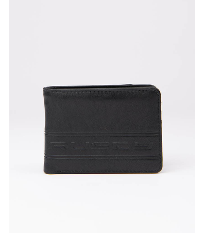 RUSTY MENS SCRUB WALLET - BLACK - - RUSTY S23