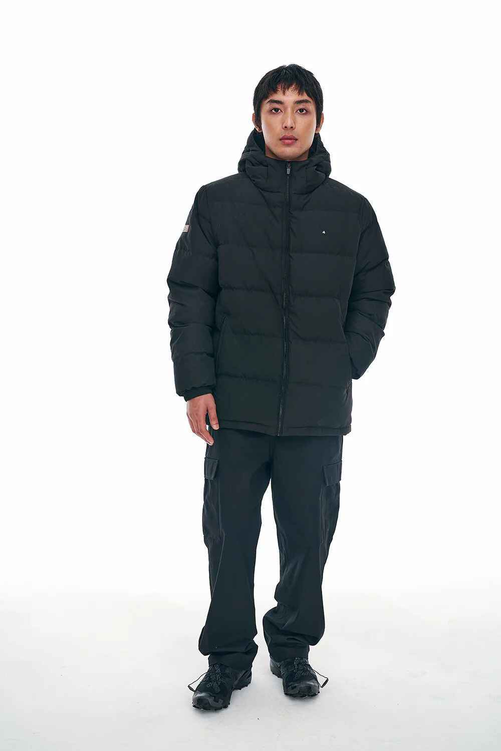 HUFFER MENS CLASSIC DOWN PUFFER JACKET - BLACK - Mens-Tops : Sequence ...