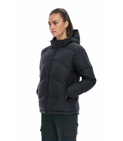 HUFFER LADIES CLASSIC DOWN PUFFER JACKET - BLACK - Womens-Top ...