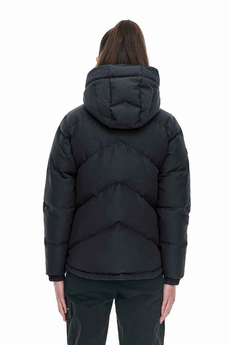HUFFER LADIES CLASSIC DOWN PUFFER JACKET - BLACK - Womens-Top ...