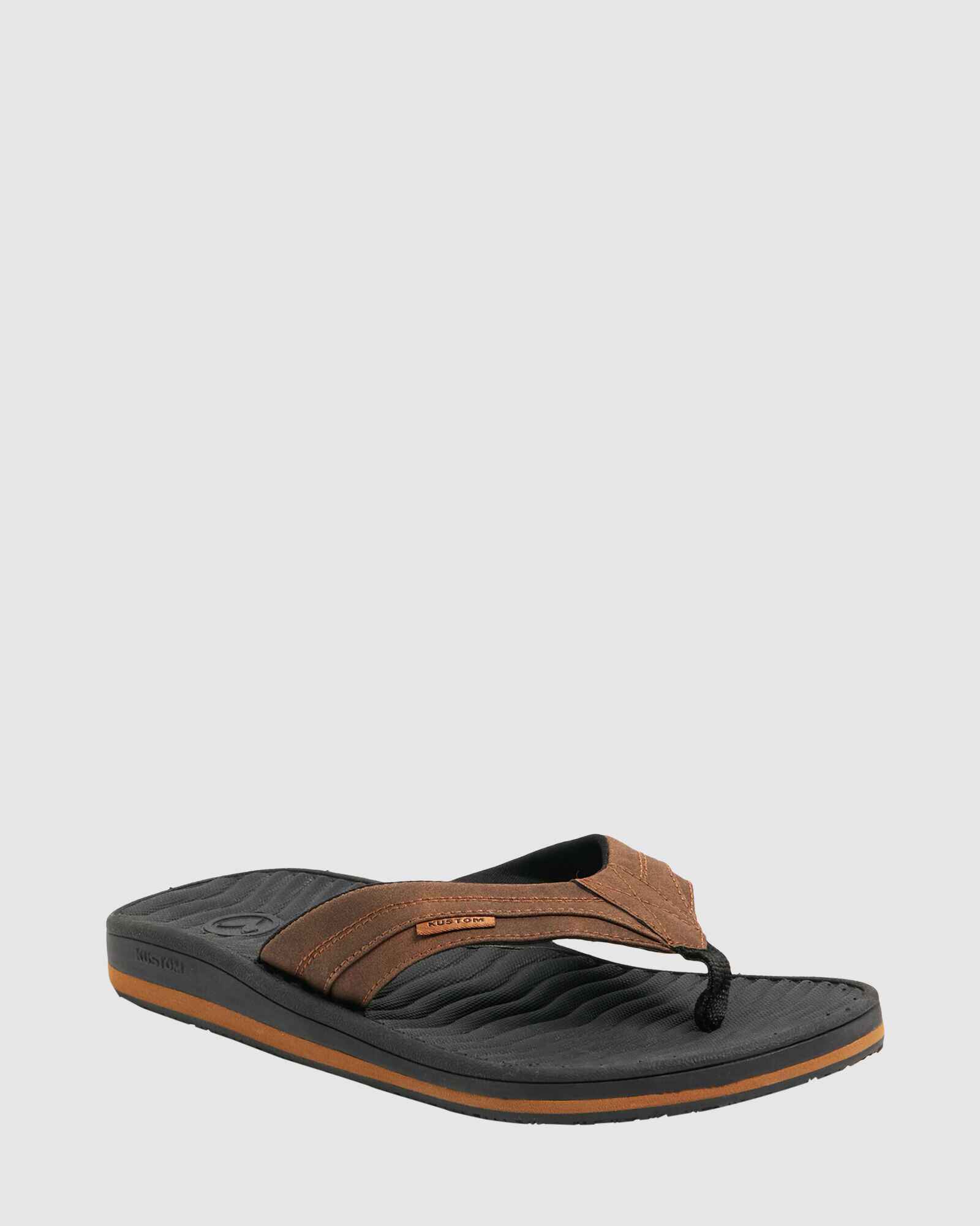 KUSTOM MENS QUEST JANDAL - CHOCOLATE - Footwear-Mens Jandals : Sequence ...