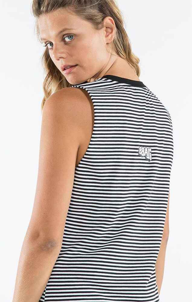 ILABB LADIES RIPPER MUSCLE TANK DRESS - BLACK/WHITE - Womens-Dresses ...