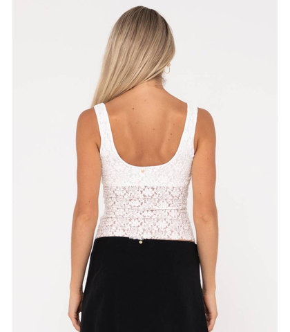 RUSTY LADIES OLIVIA TEXTURED SKIMMER TOP - SNOW WHITE - Womens-Top ...