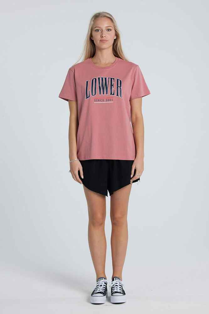 LOWER LADIES ACTIVE TEE - MAIZE - ROSE - Womens-Top : Sequence Surf ...