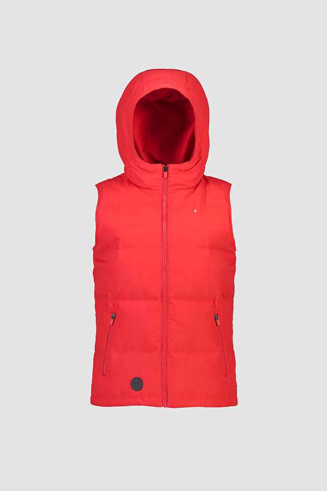 HUFFER LADIES STREET DOWN PUFFER VEST - RED - Womens-Top : Sequence ...