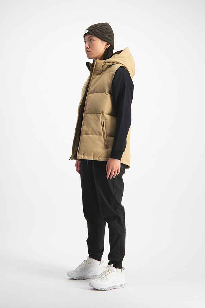 HUFFER LADIES CLASSIC DOWN PUFFER VEST - TAN - Womens-Top : Sequence ...