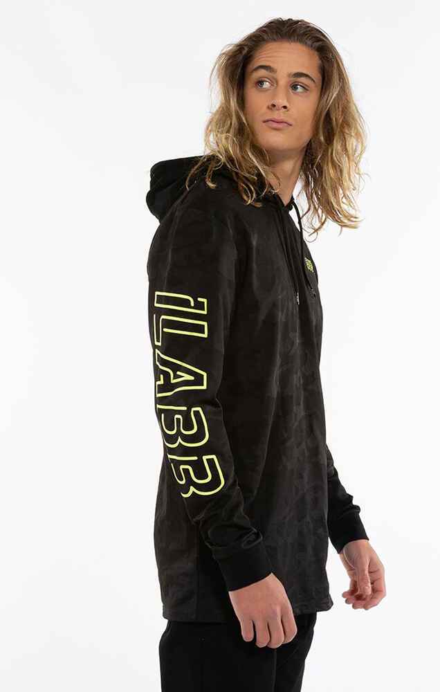 ILABB MENS DECEPTION L/S HOOD - BLACK/CAMO - Mens-Tops : Sequence Surf ...