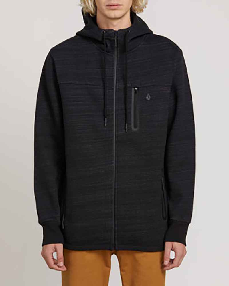 VOLCOM MENS STONE STORM BONDED ZIP JACKET - BLACK - Mens-Tops ...