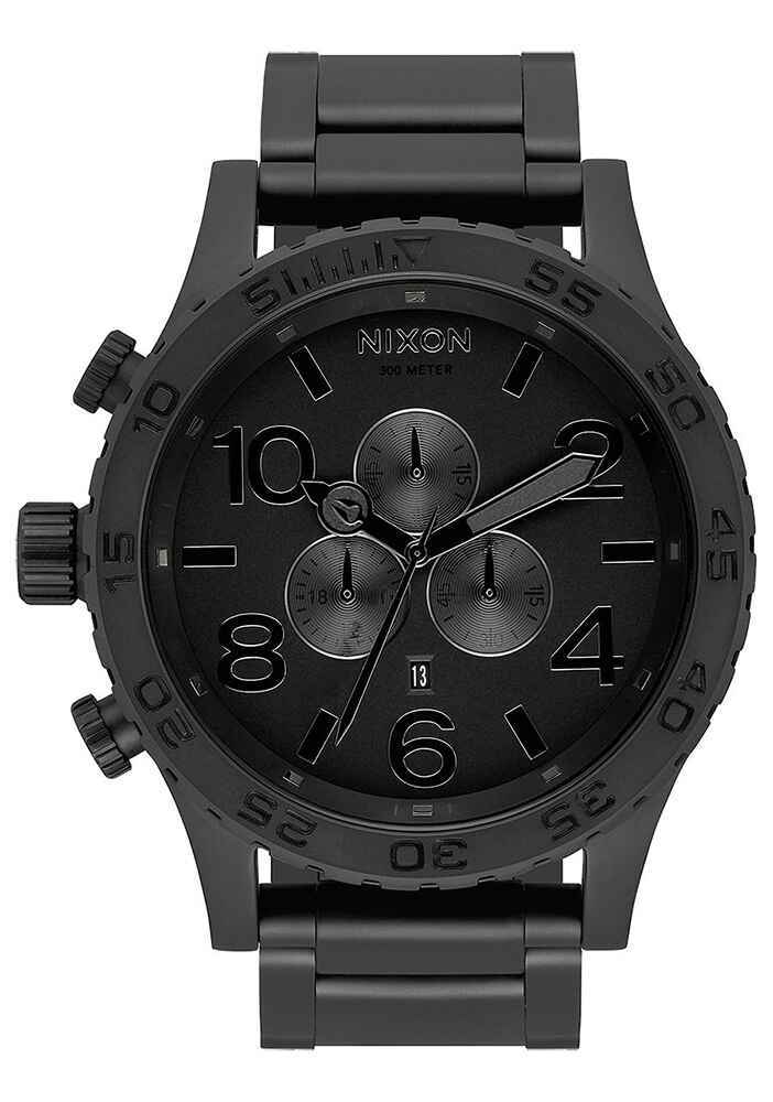 NIXON 51-30 CHRONO WATCH - ALL MATTE BLACK / BLACK - Mens-Watches : Sequence Surf Shop - NIXON W19