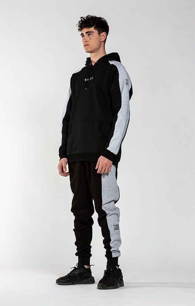 ILABB MENS SIDELINE HOODIE - BLACK / GREY MARL - Mens-Tops : Sequence ...