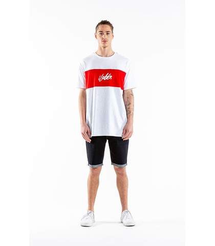 ILABB MENS ORDER TEE - WHITE / GREY / RED - Mens-Tops : Sequence Surf ...
