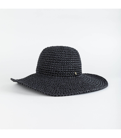 RUSTY LADIES ROMANCE STRAW HAT - BLACK - Womens-Accessories : Sequence ...