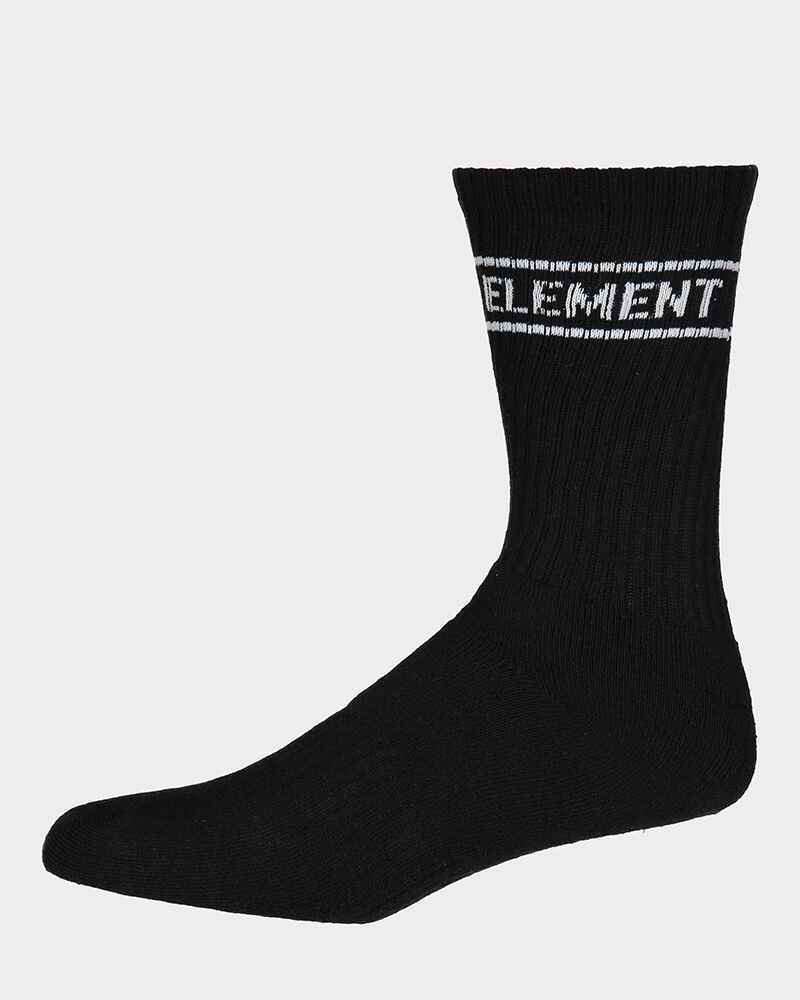 ELEMENT MENS SPORTS SOCK 5 PACK - BLACK - - ELEMENT S19