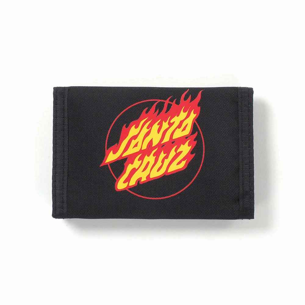 SANTA CRUZ FLAMING DOT VELCRO WALLET - - SANTA CRUZ SK8 S19