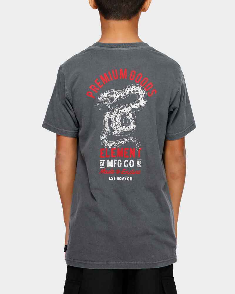 ELEMENT BOYS ROLLIN S/S TEE - BLACK RINSE - Youth -Boys Tee's ...