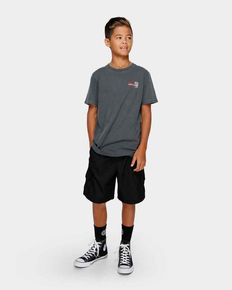 ELEMENT BOYS ROLLIN S/S TEE - BLACK RINSE - Youth -Boys Tee's ...