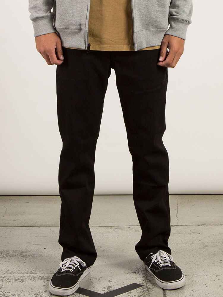 VOLCOM MENS SOLVER JEAN - BLACK ON BLACK - Mens-Bottoms : Sequence Surf ...
