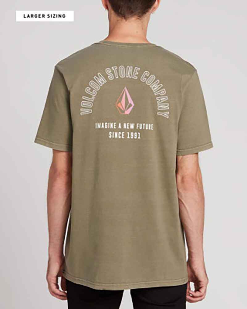 VOLCOM MENS AHEAD TEE - ARMY GREEN - Mens-Tops : Sequence Surf Shop ...