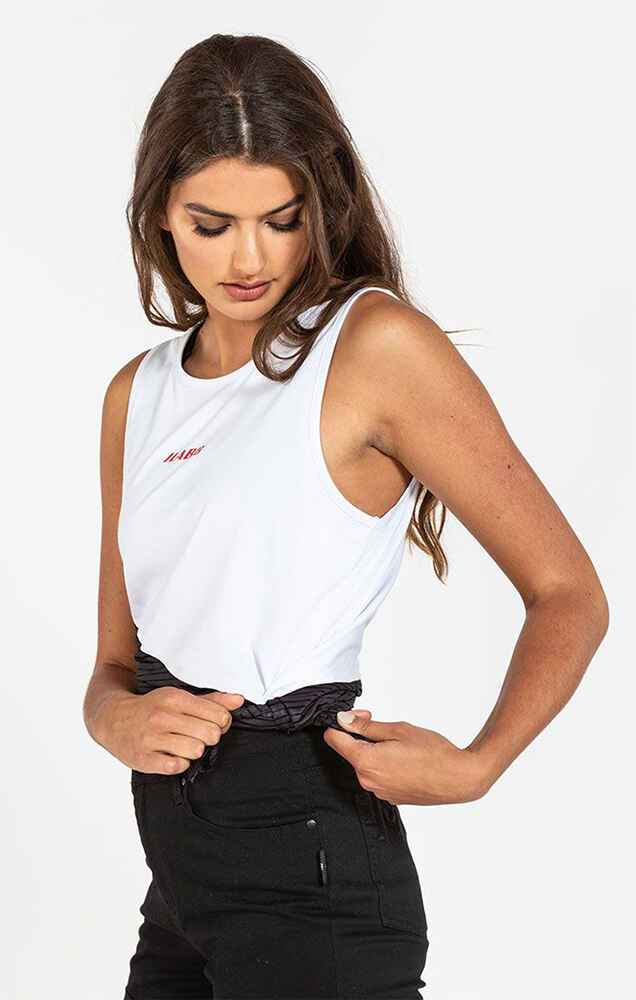 ILABB LADIES KNOT SINGLET - BLACK / WHITE - Womens-Top : Sequence Surf ...