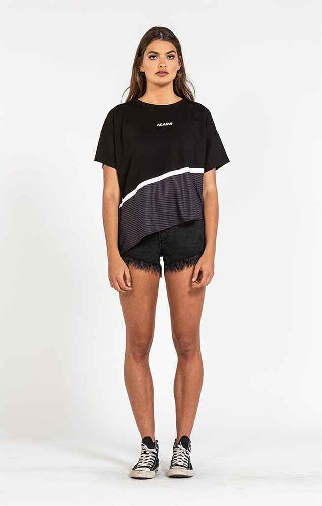ILABB LADIES KNOT TEE - BLACK - Womens-Top : Sequence Surf Shop - ILABB ...