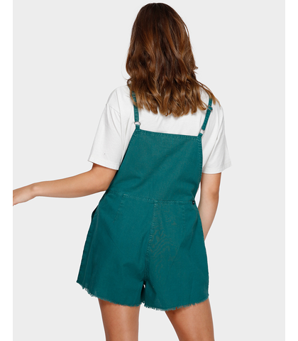 RVCA LADIES SHOUTOUT SHORTY OVERALLS - ALPINE - Womens-Dresses ...